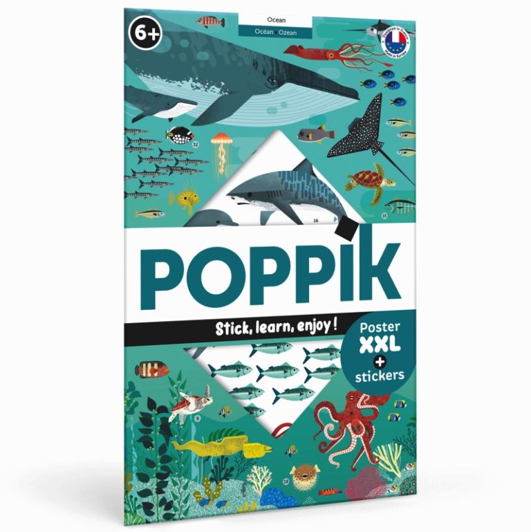 Illustrated Poster | Animals of the Sea | Poppik Stickers