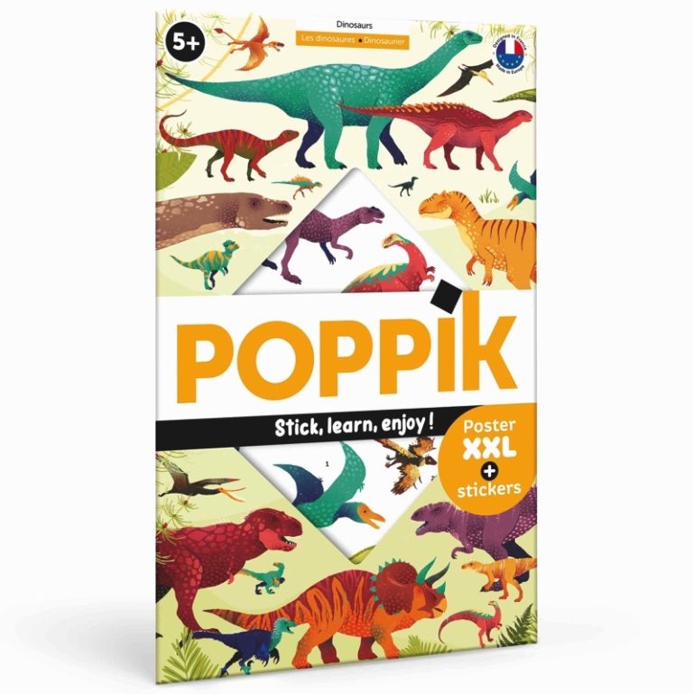 Dinosaurs Poster | Educational game for kids | Poppik Stickers
