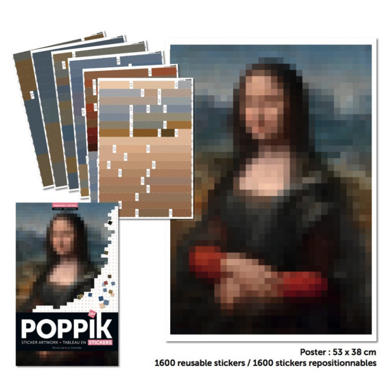 Poster Pixel art in Stickers | Easy educational game | Poppik Stickers