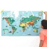 Poster World Map | Easy Educational Game | Poppik Stickers