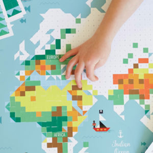 Poster World Map | Easy Educational Game | Poppik Stickers