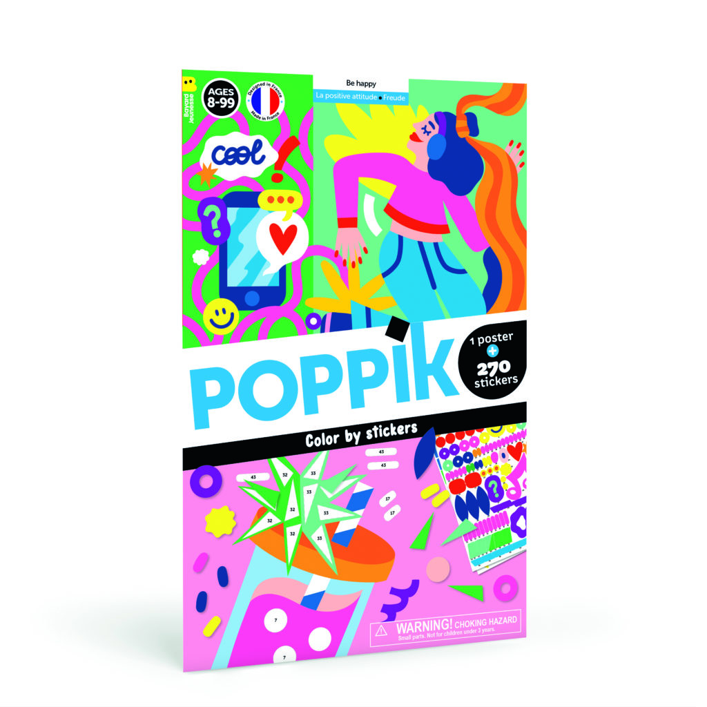 Poster Color stickers | BE HAPPY ! | 270 Stickers | Poppik